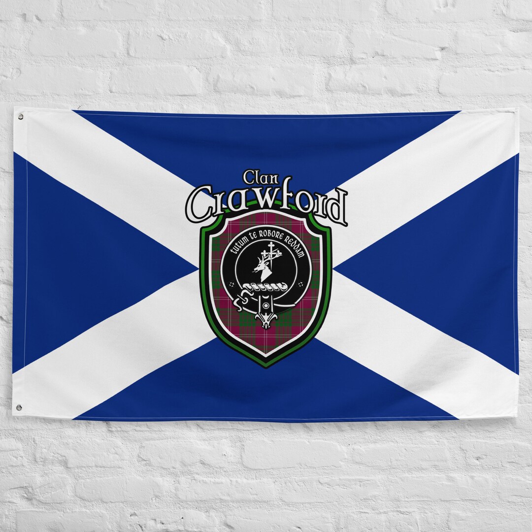 Clan Crawford Scottish Family Crest, Scotland Flag | Scottish Gifts for ...