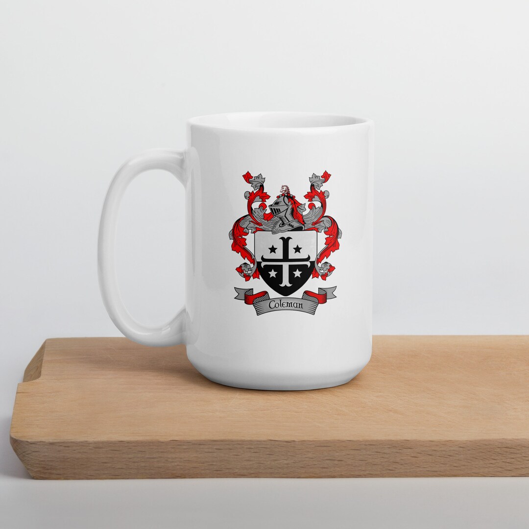 Coleman Coat of Arms Coffee Mug Coleman Family Crest Coffee Cup - Etsy