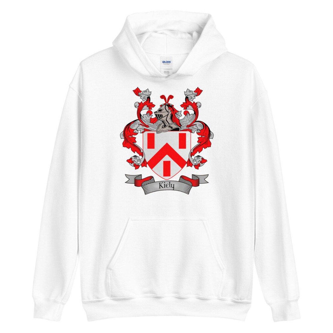 Kiely Coat of Arms - Kiely Family Crest Hoodie Sweatshirt - Etsy