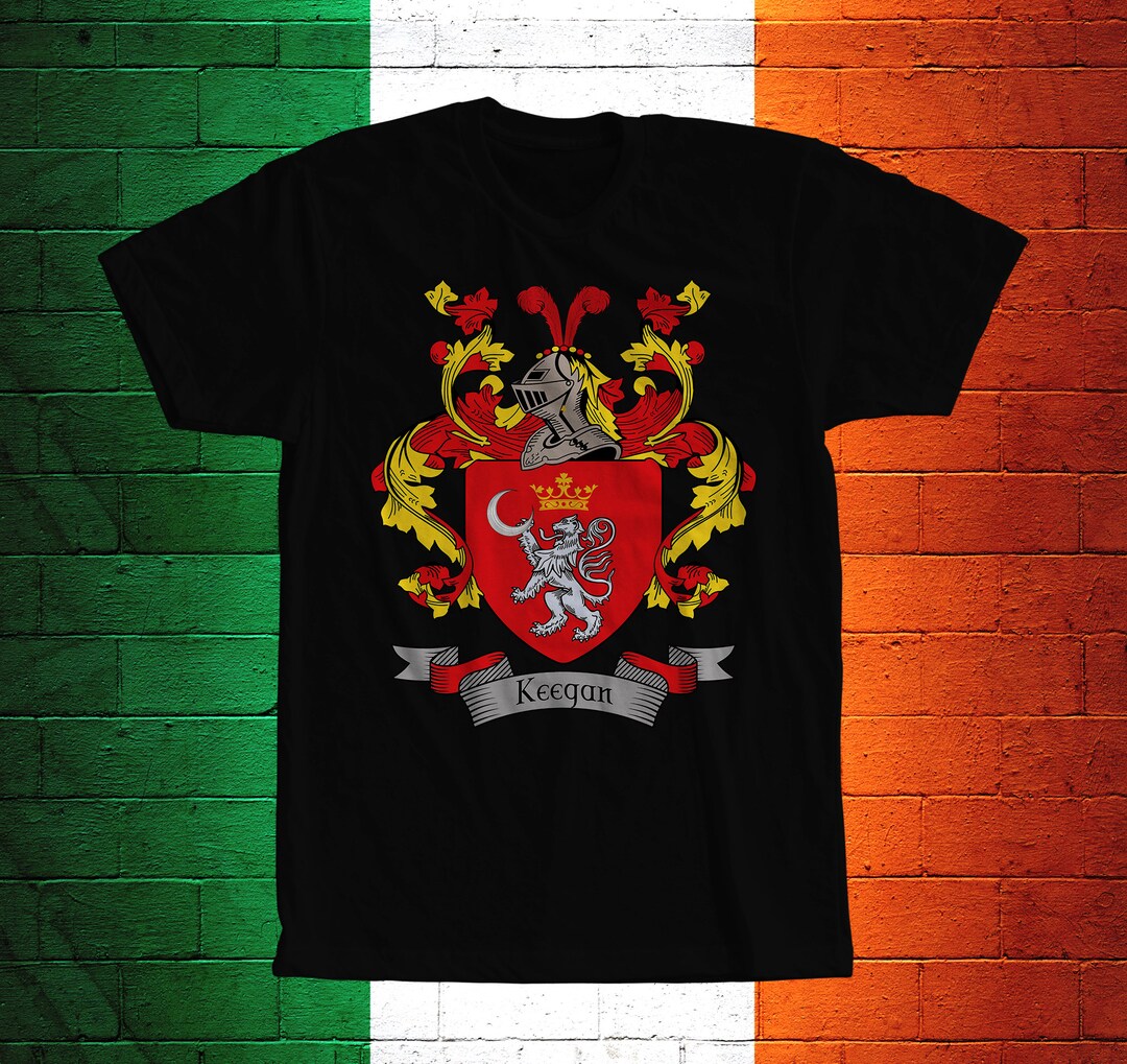 Keegan Family Crest T-shirt – Irish Coat of Arms Gift - Etsy