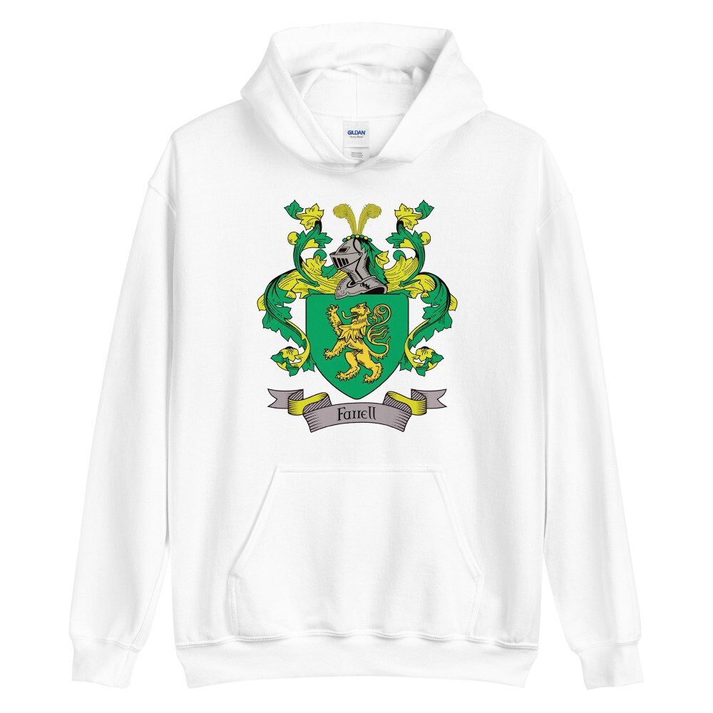 Farrell Coat of Arms - Farrell Family Crest Hoodie Sweatshirt - Etsy