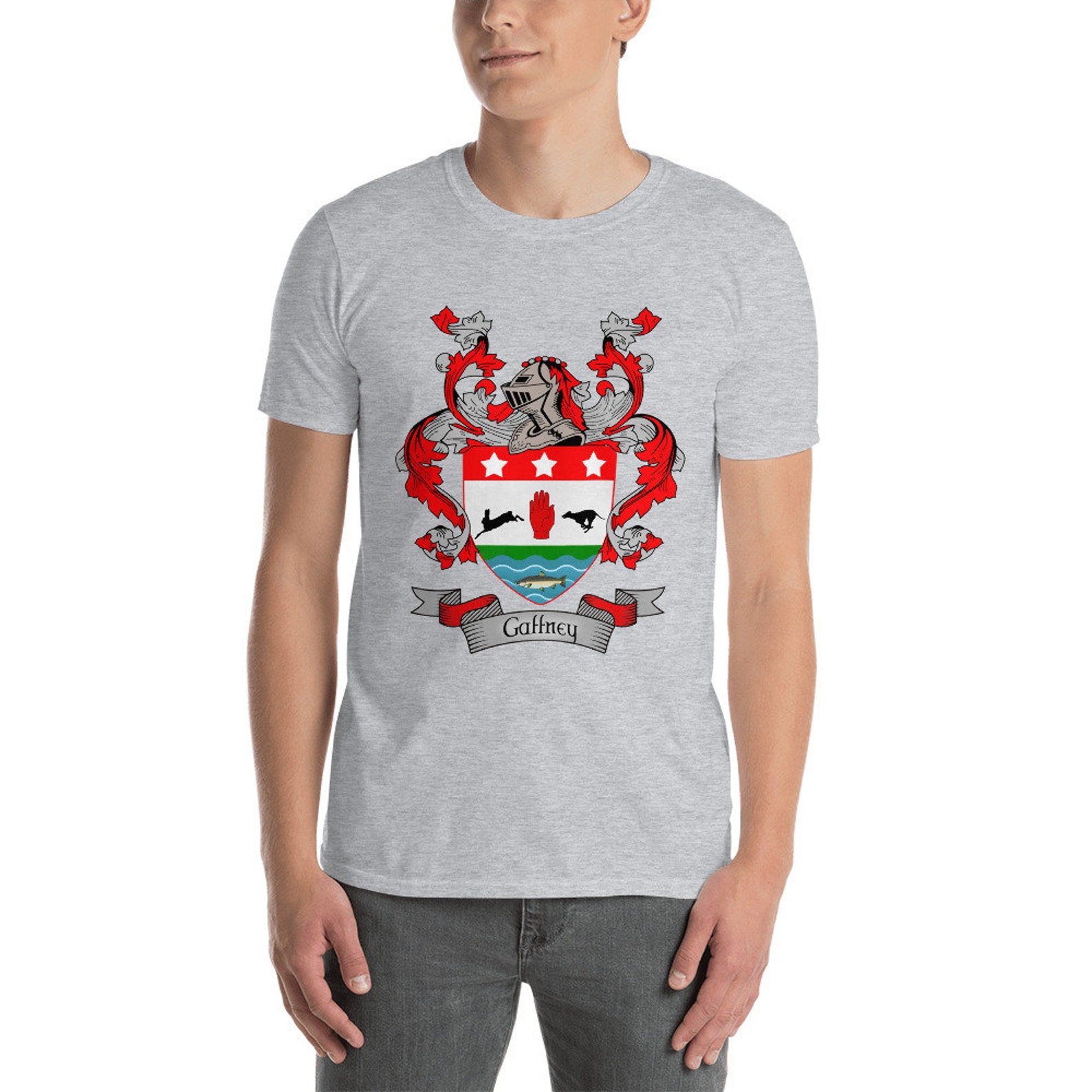 Gaffney Family Crest T- Shirt, Gaffney Coat of Arms, Gaffney Shirt ...