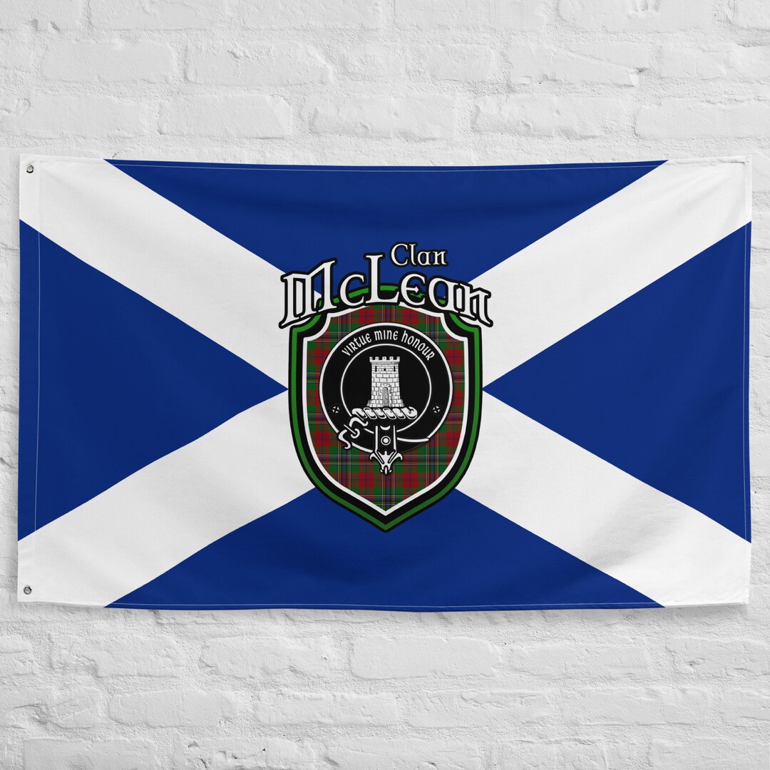 Clan Mclean Scottish Family Crest, Scotland Flag | Scottish Gifts for ...