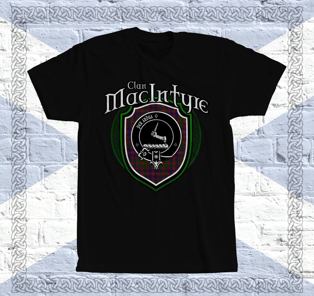 Clan Macintyre Crest T-shirt, Scottish Macintyre Family Gifts, Scotland ...