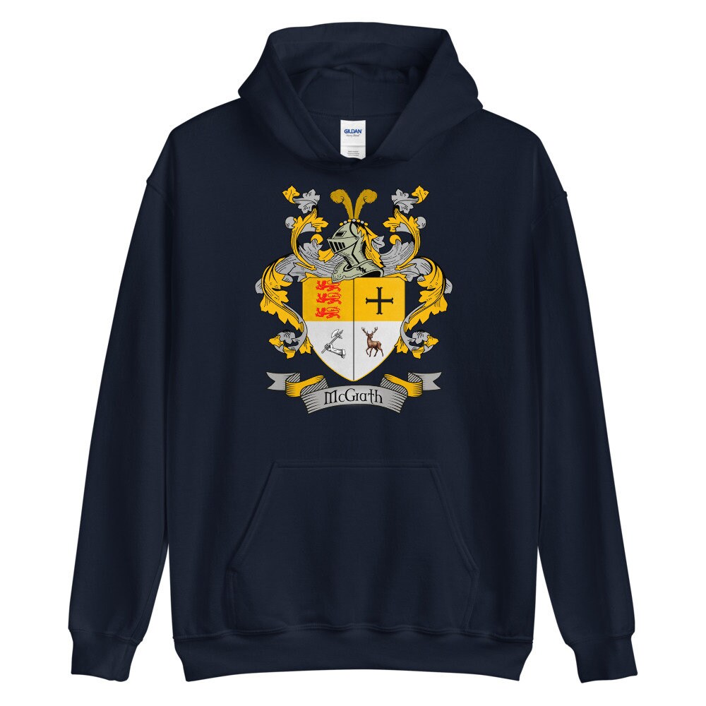 Mcgrath Coat of Arms - Mcgrath Family Crest Hoodie Sweatshirt - Etsy