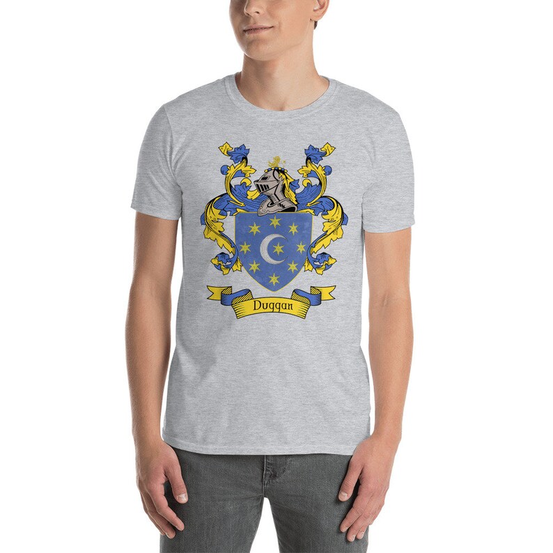 Duggan Family Crest T- Shirt, Duggan Coat of Arms, Duggan Shirt, Duggan ...