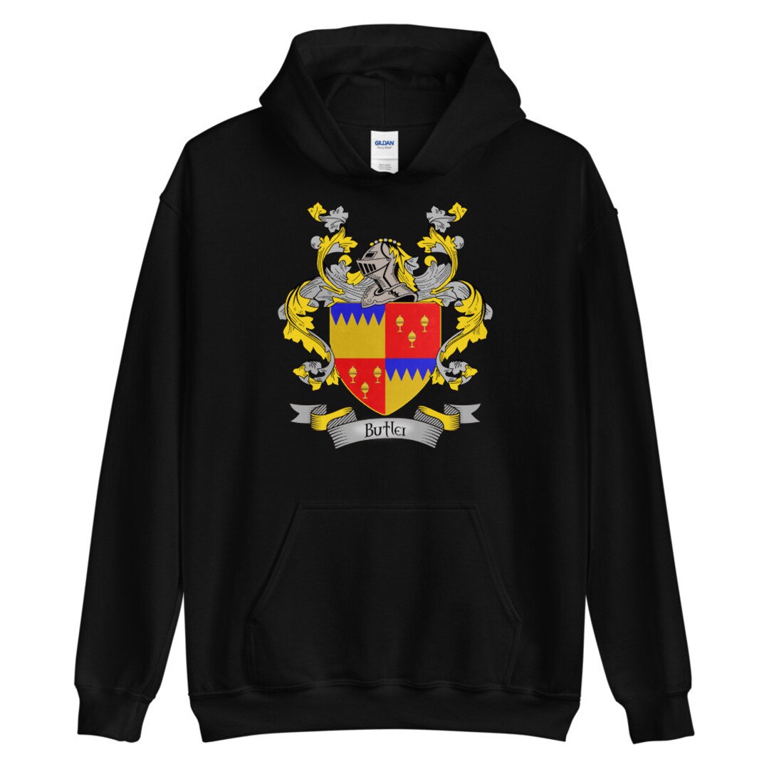 Butler Coat of Arms Sweater - Butler Family Crest Hoodie Sweatshirt - Etsy