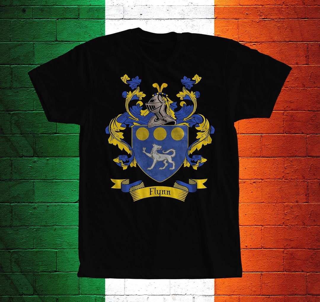 Flynn Family Crest T-shirt - Irish Coat of Arms Gift - Etsy
