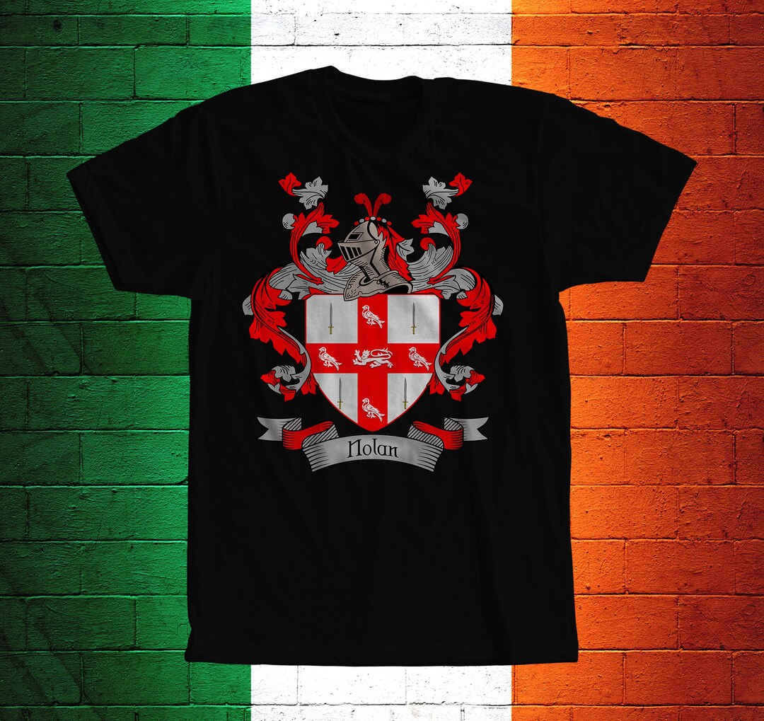Nolan Family Crest T- Shirt, Nolan Coat of Arms, Nolan Shirt, Nolan ...