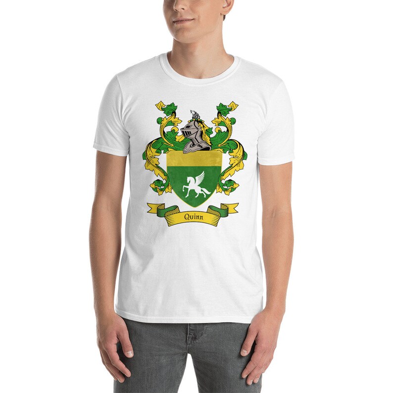 Quinn Family Crest T Shirt Quinn Coat of Arms Quinn Shirt - Etsy