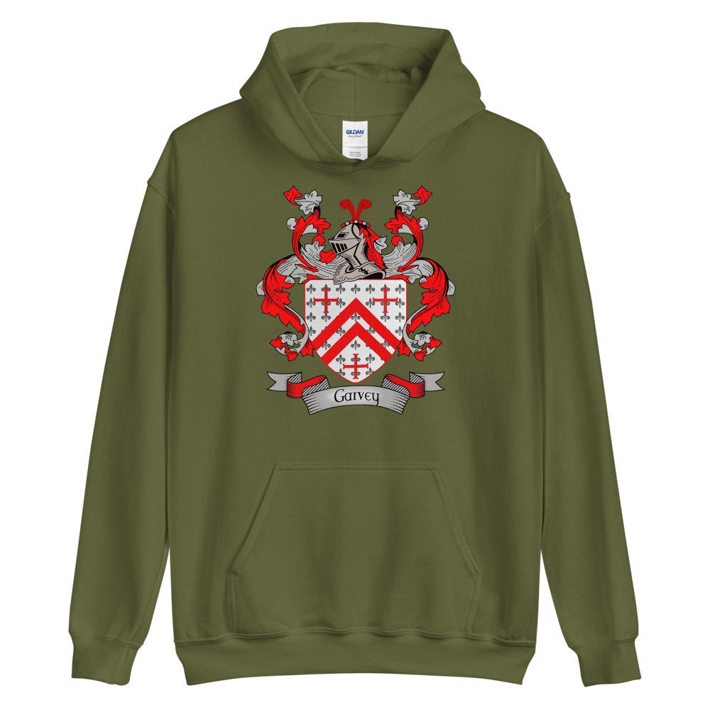 Garvey Coat of Arms - Garvey Family Crest Hoodie Sweatshirt - Etsy UK