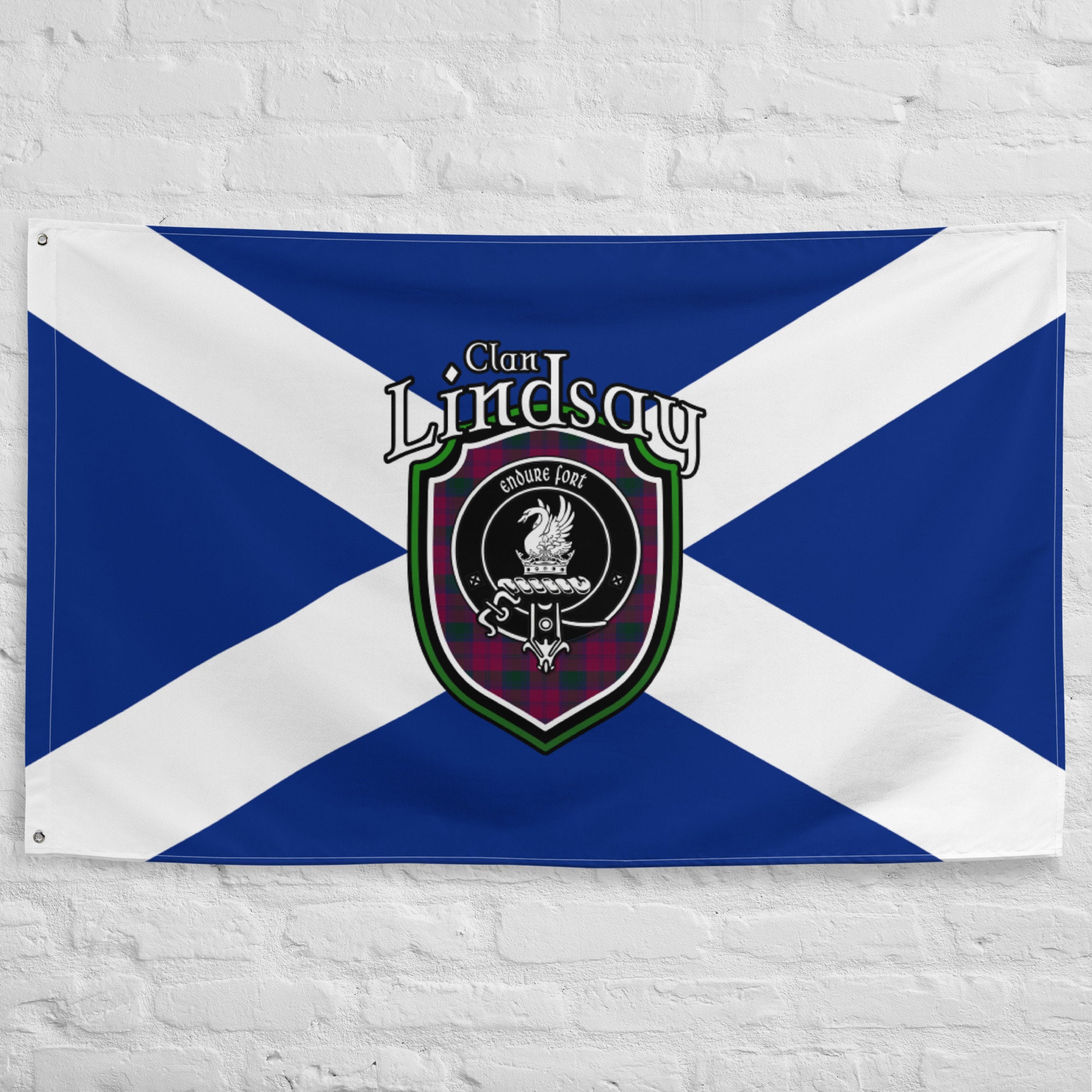 Clan Lindsay Scottish Family Crest, Scotland Flag | Scottish Gifts for ...