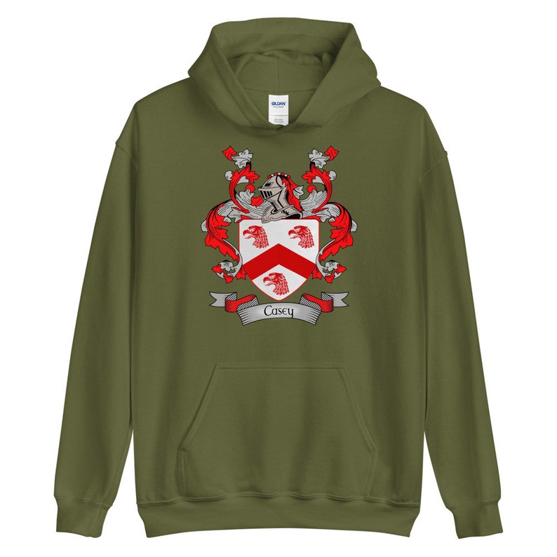 Casey Coat of Arms Casey Family Crest Hoodie Sweatshirt - Etsy