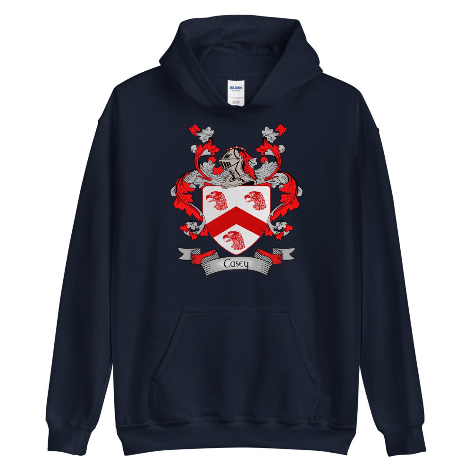 Casey Coat of Arms Casey Family Crest Hoodie Sweatshirt - Etsy