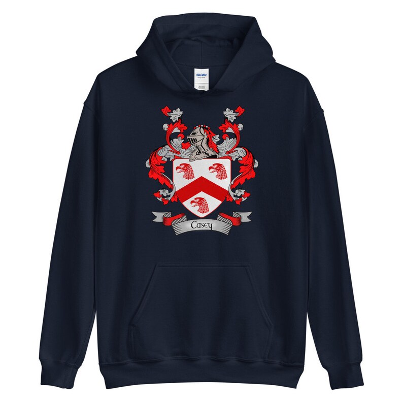 Casey Coat of Arms Casey Family Crest Hoodie Sweatshirt - Etsy