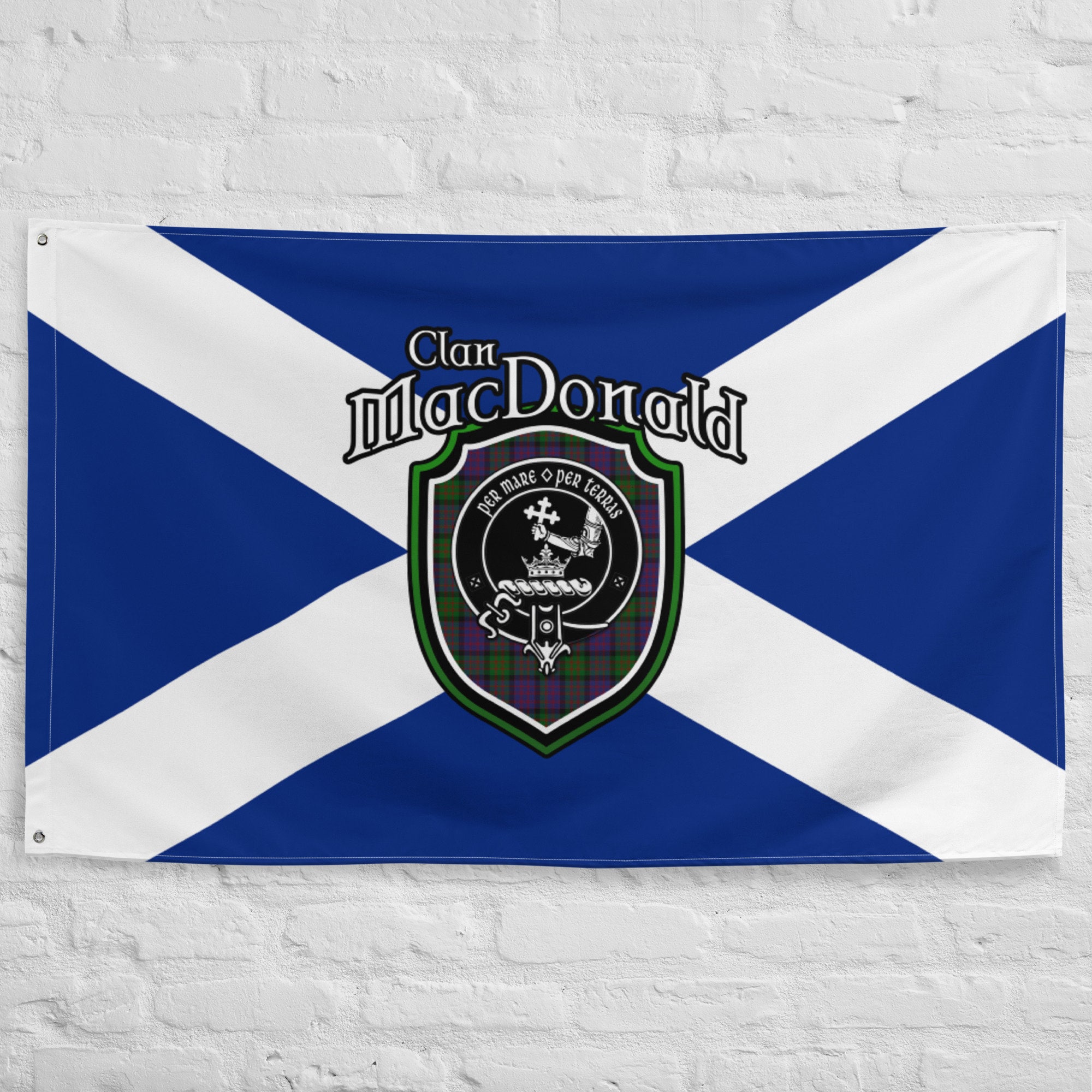 Clan Macdonald Scottish Family Crest, Scotland Flag | Scottish Gifts ...