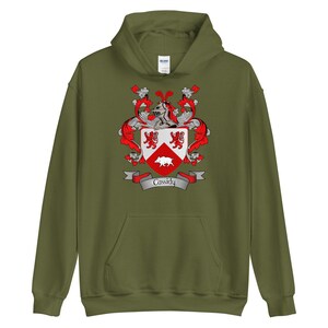 Cassidy Coat of Arms - Cassidy Family Crest Hoodie Sweatshirt - Etsy