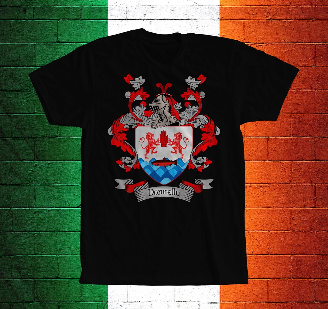 Donnelly Family Crest T- Shirt, Donnelly Coat of Arms, Donnelly Shirt ...