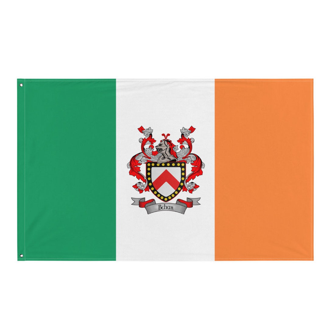 Behan Irish Coat of Arms Family Crest Ireland Flag - Etsy