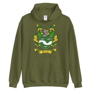 Mccabe Coat of Arms - Mccabe Family Crest Hoodie Sweatshirt - Etsy