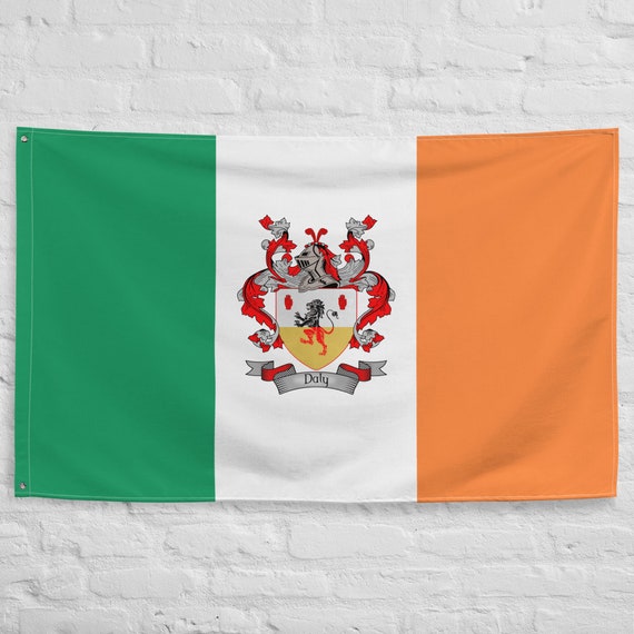 Daly Irish Coat of Arms Family Crest Ireland Flag Irish - Etsy