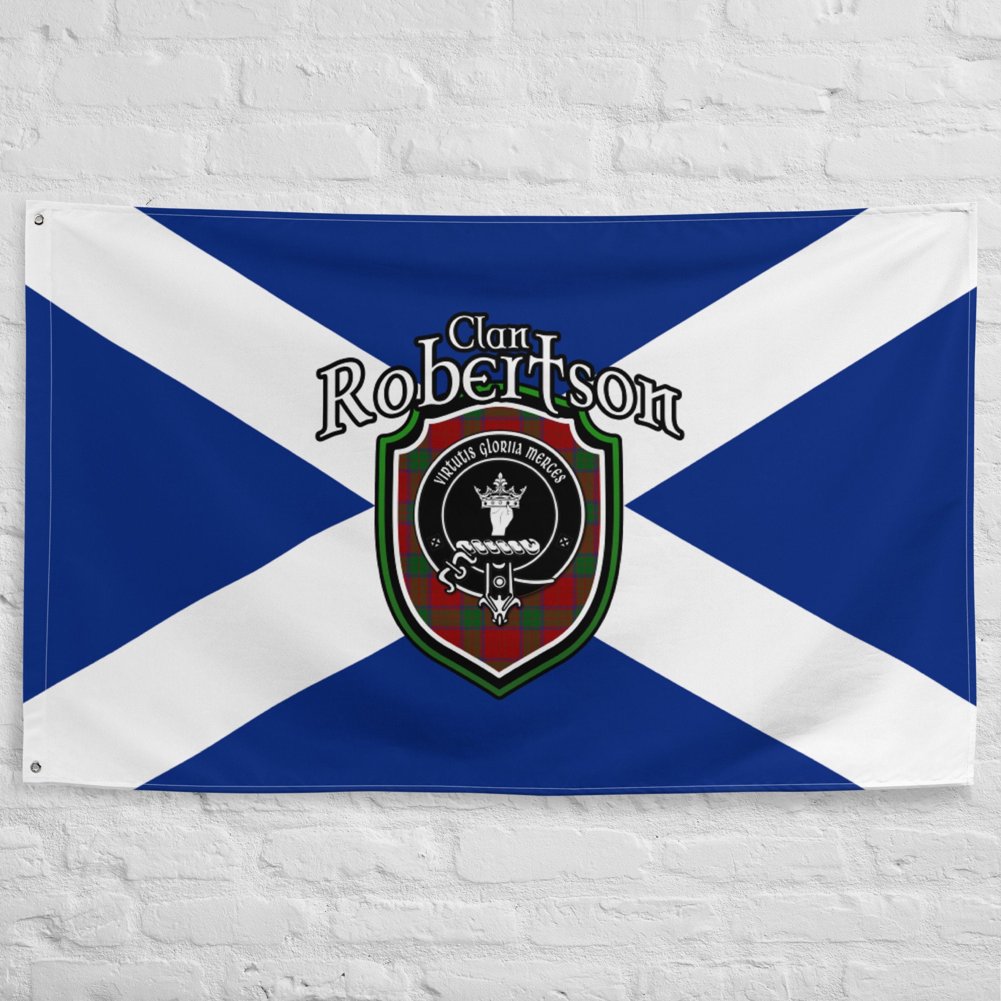 Clan Robertson Scottish Family Crest, Scotland Flag | Scottish Gifts ...