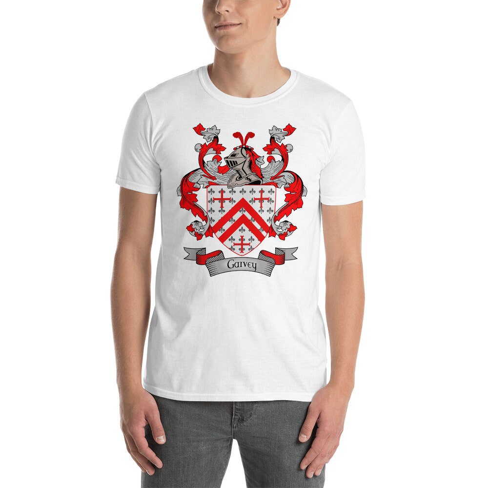 Garvey Family Crest T- Shirt, Garvey Coat of Arms, Garvey Shirt, Garvey ...