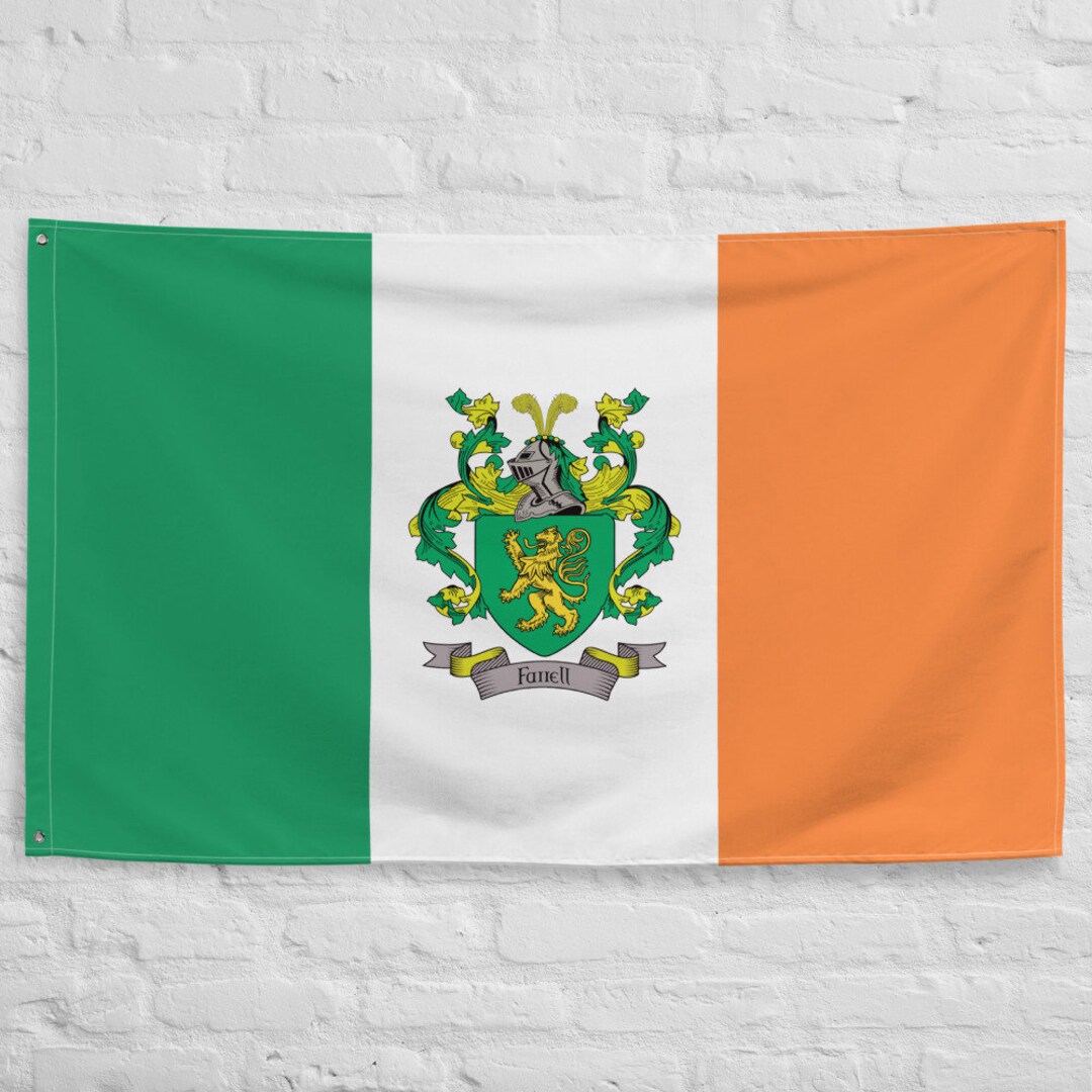 Farrell Irish Coat of Arms Family Crest Ireland Flag | Irish Gifts for ...