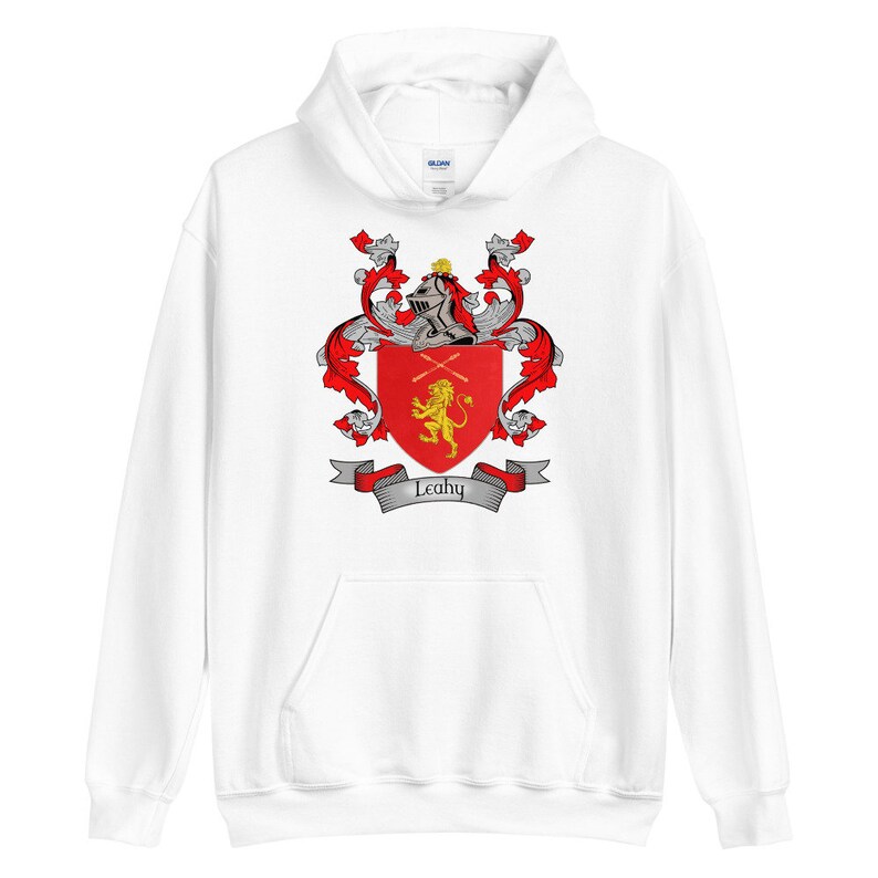 Leahy Coat of Arms Leahy Family Crest Hoodie Sweatshirt | Etsy
