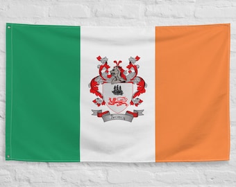 Scanlon Irish Coat of Arms Family Crest Ireland Flag Irish - Etsy Ireland