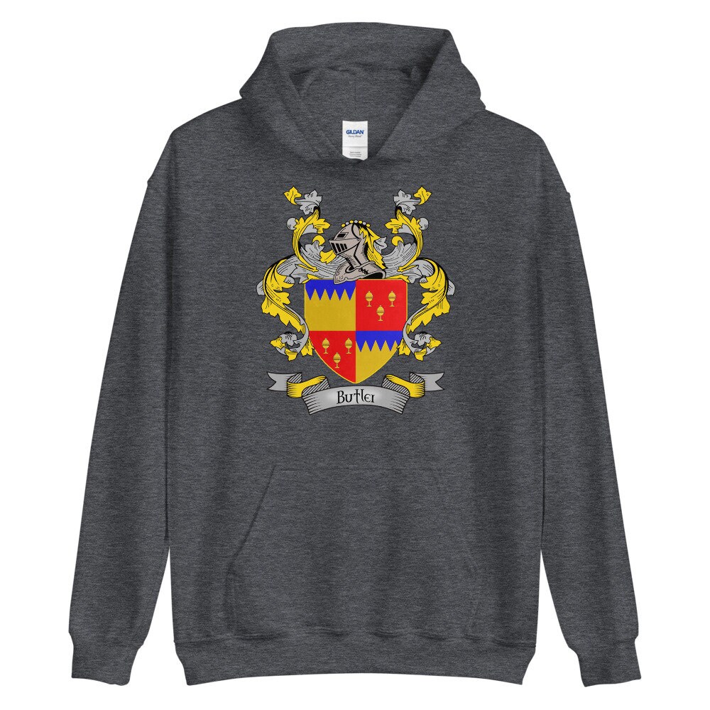 Butler Coat of Arms Sweater - Butler Family Crest Hoodie Sweatshirt - Etsy