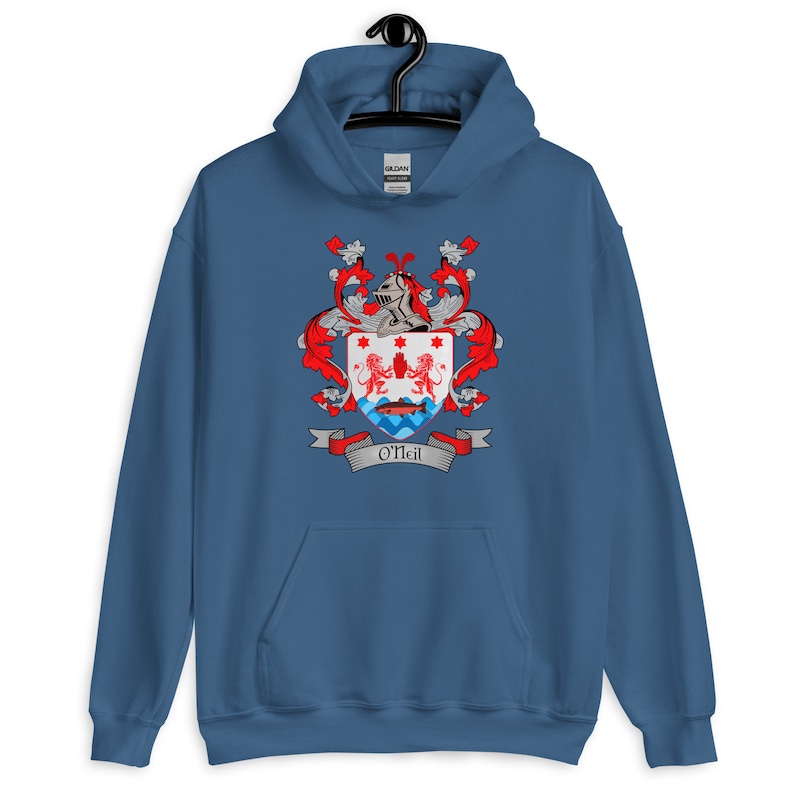 O'neil Coat of Arms - O'neil Family Crest Hoodie Sweatshirt - Etsy