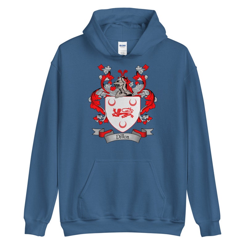 Dillon Coat of Arms - Dillon Family Crest Hoodie Sweatshirt - Etsy