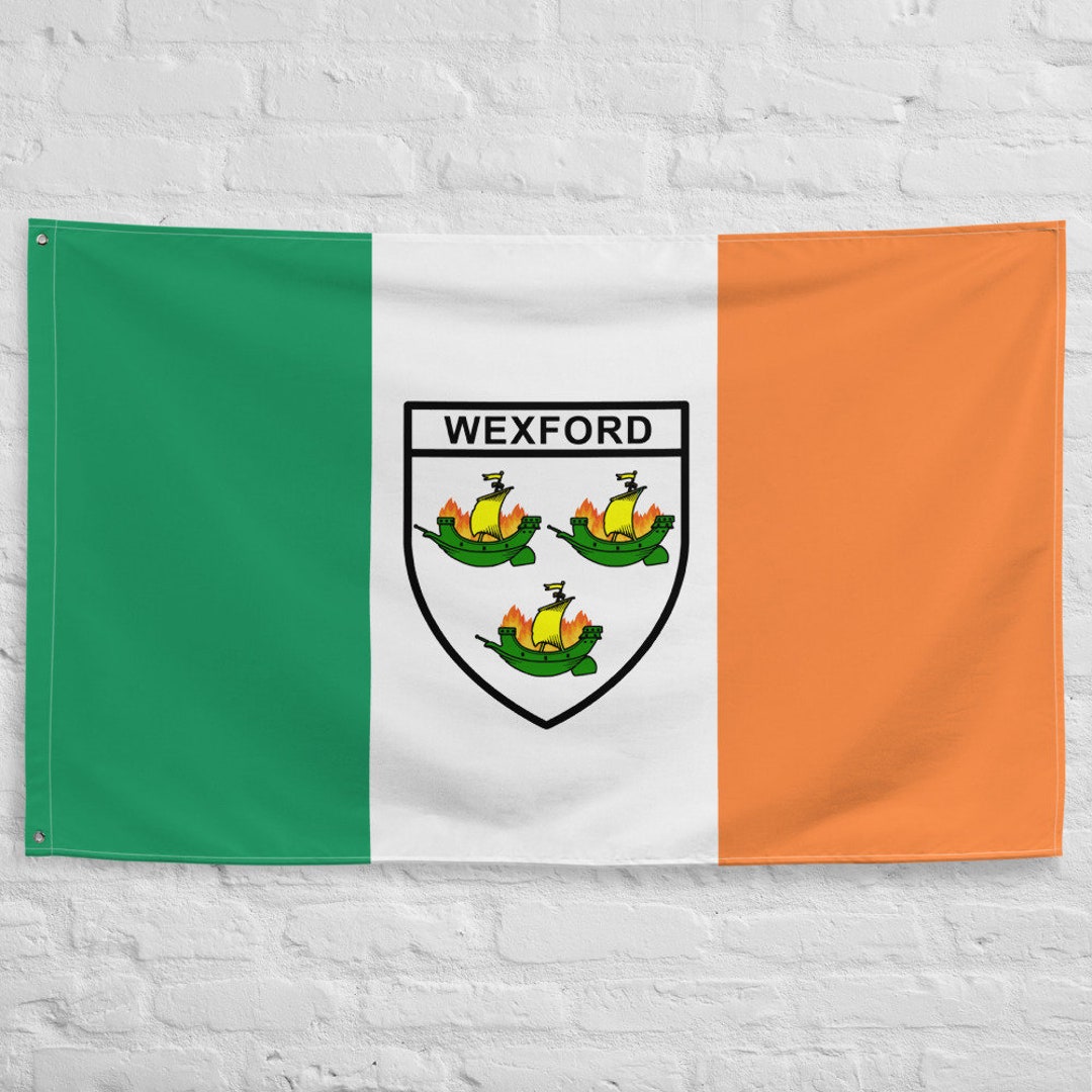 Wexford County Coat of Arms Ireland Flag | Kerry Crest Flag | Ireland ...