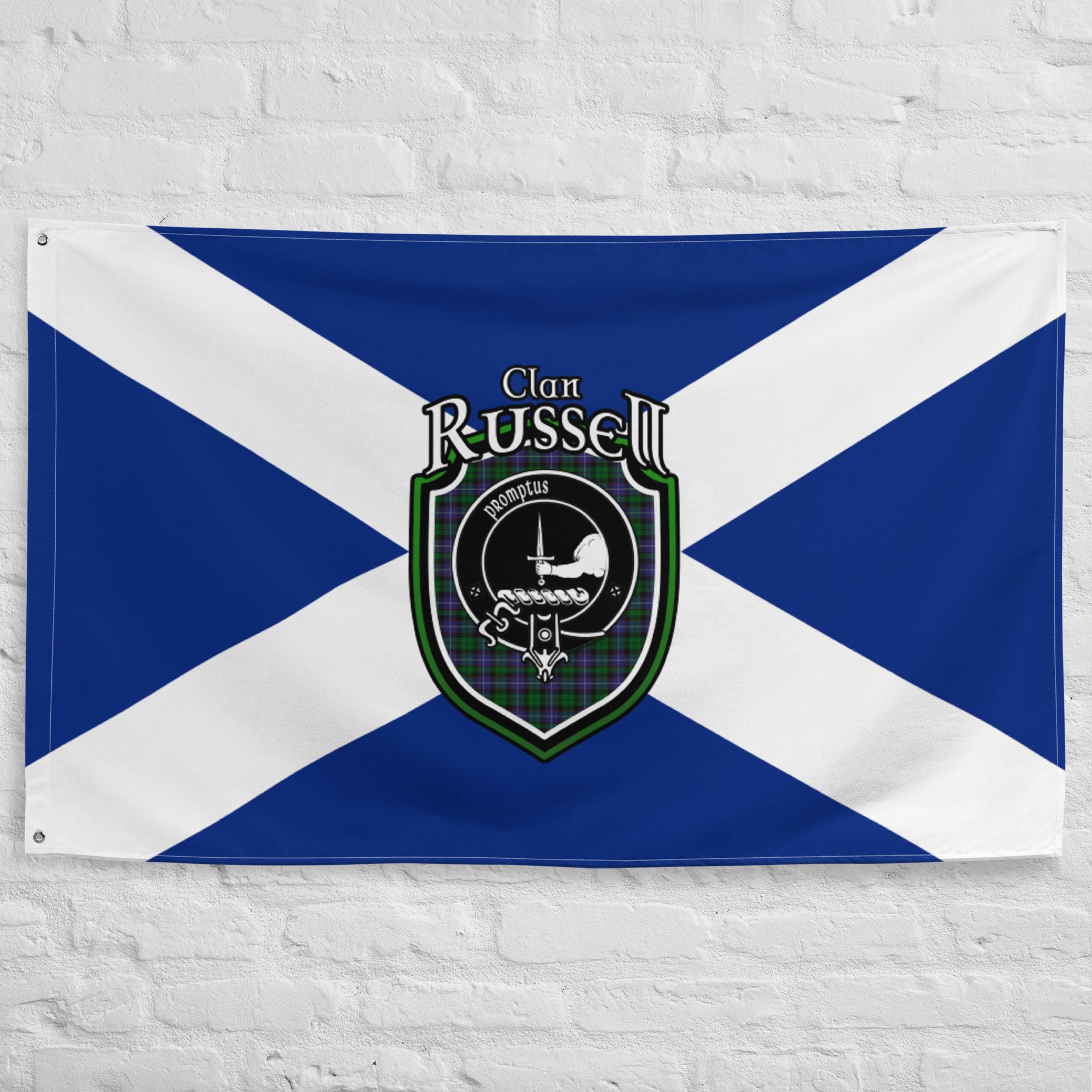 Clan Russell Scottish Family Crest, Scotland Flag | Scottish Gifts for ...