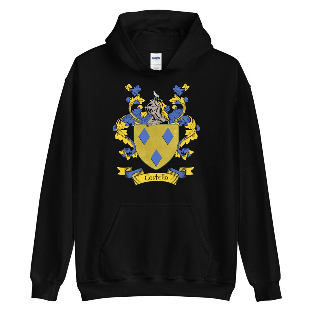 Costello Coat of Arms - Costello Family Crest Hoodie Sweatshirt - Etsy