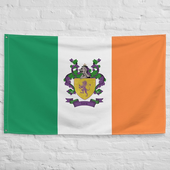 Lacy Irish Coat of Arms Family Crest Ireland Flag Irish | Etsy