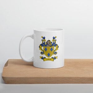 Costello Coat of Arms Coffee Mug - Costello Family Crest Coffee Cup - Etsy