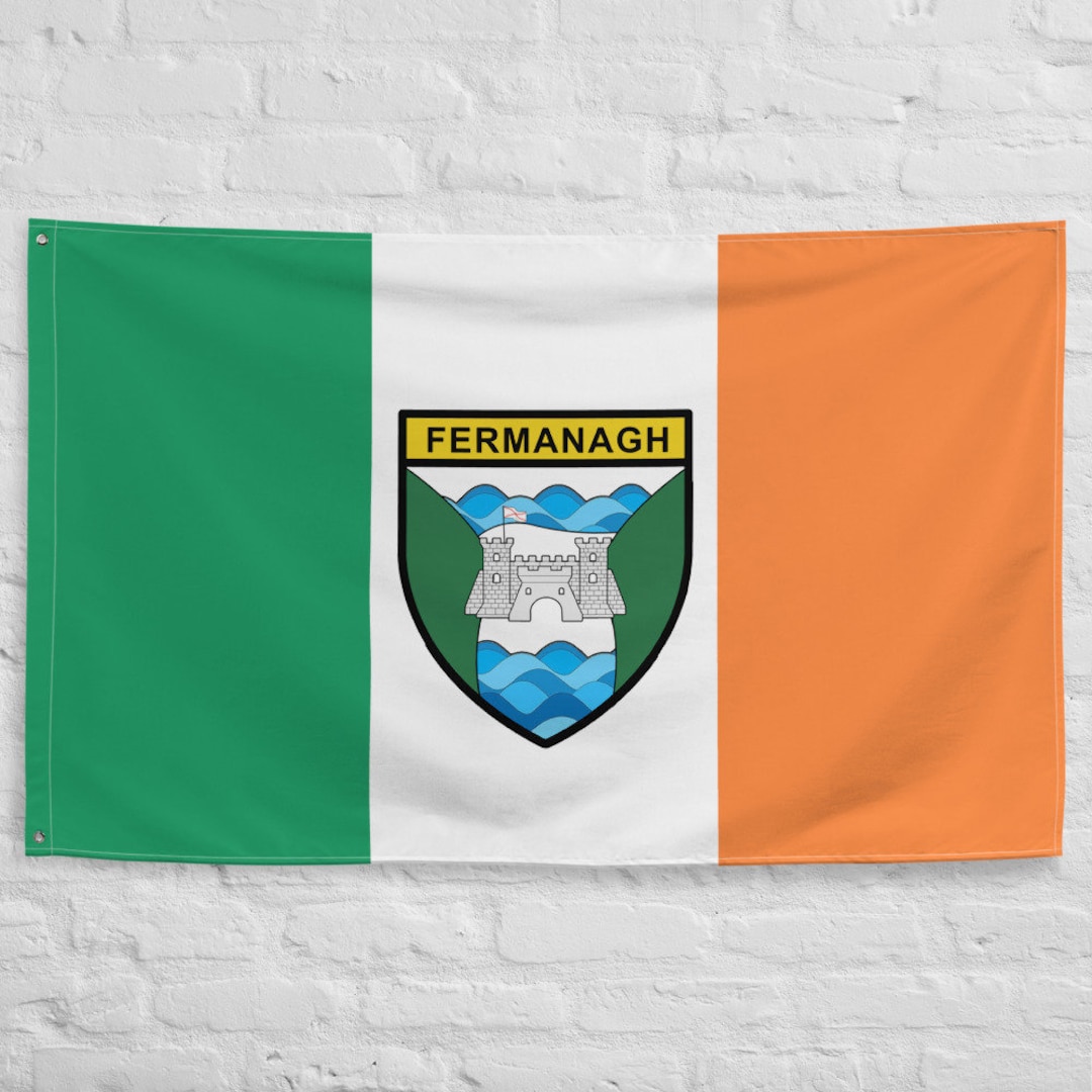 Fermanagh County Coat of Arms Ireland Flag | Fermanagh Crest Flag ...