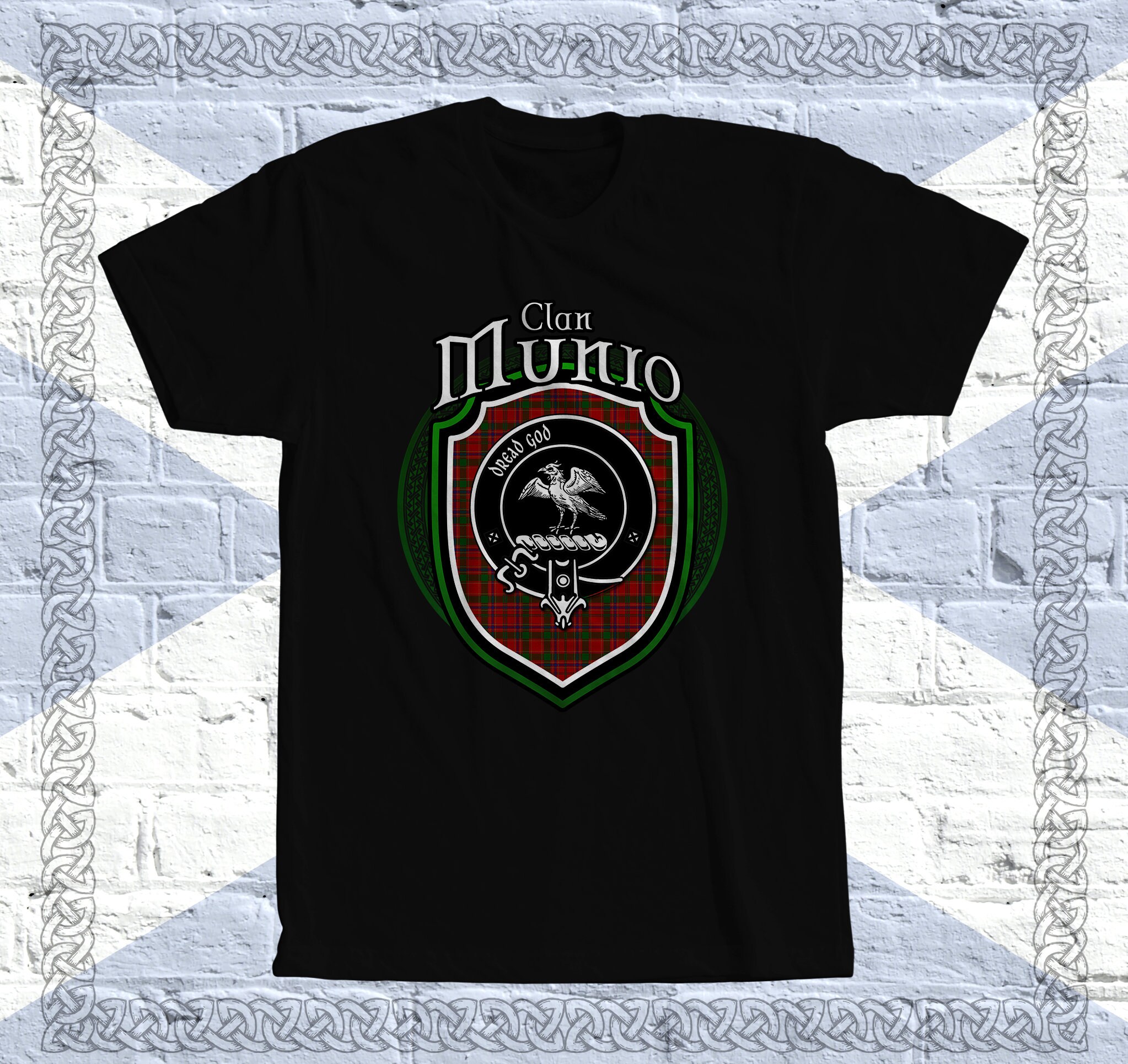 Clan Munro Tartan T-shirt, Scottish Munro Tshirt, Munro Last Name ...