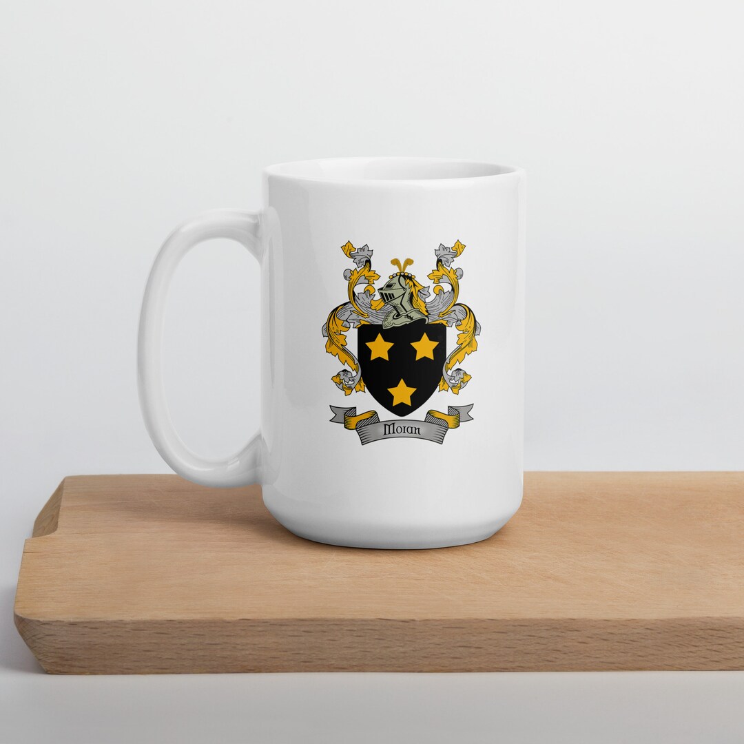 Moran Coat of Arms Coffee Mug - Moran Family Crest Coffee Cup - Etsy