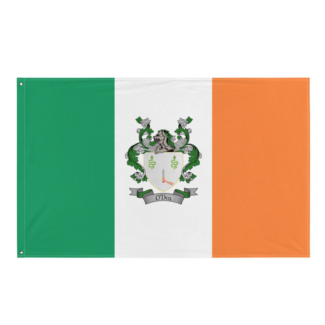 O'dea Irish Coat of Arms Family Crest Ireland Flag | Irish Gifts for ...