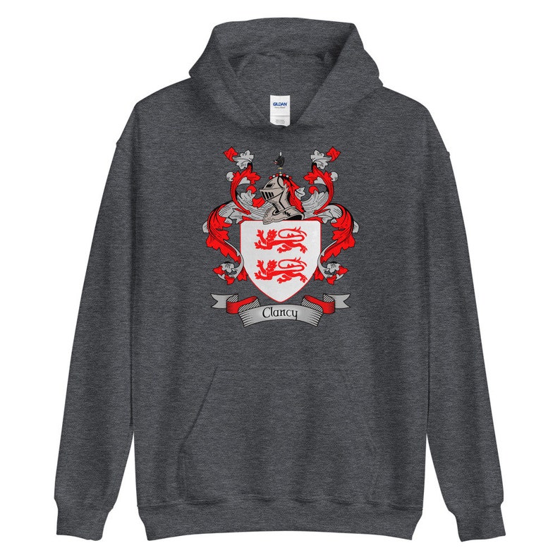 Clancy Coat of Arms - Clancy Family Crest Hoodie Sweatshirt - Etsy