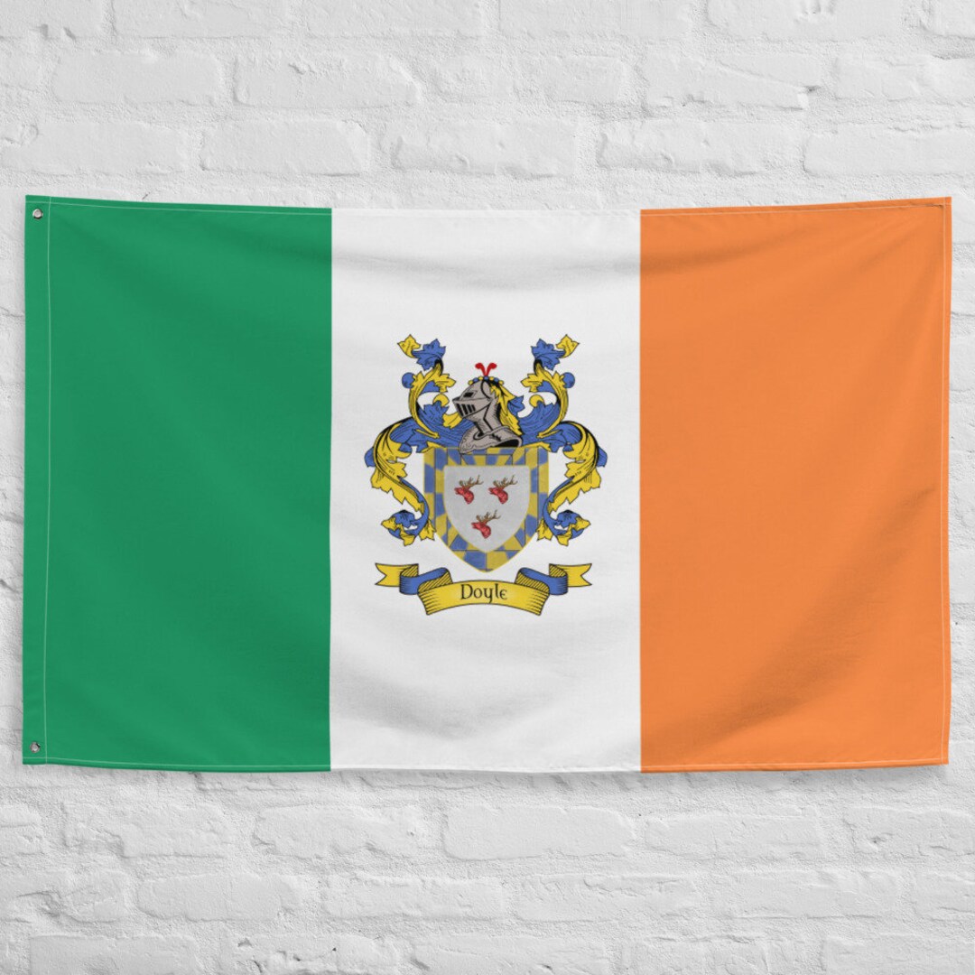 Doyle Irish Coat of Arms Family Crest Ireland Flag | Irish Gifts for ...
