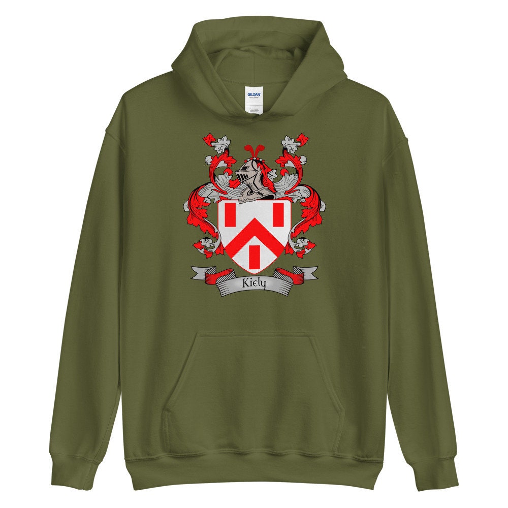 Kiely Coat of Arms - Kiely Family Crest Hoodie Sweatshirt - Etsy Canada