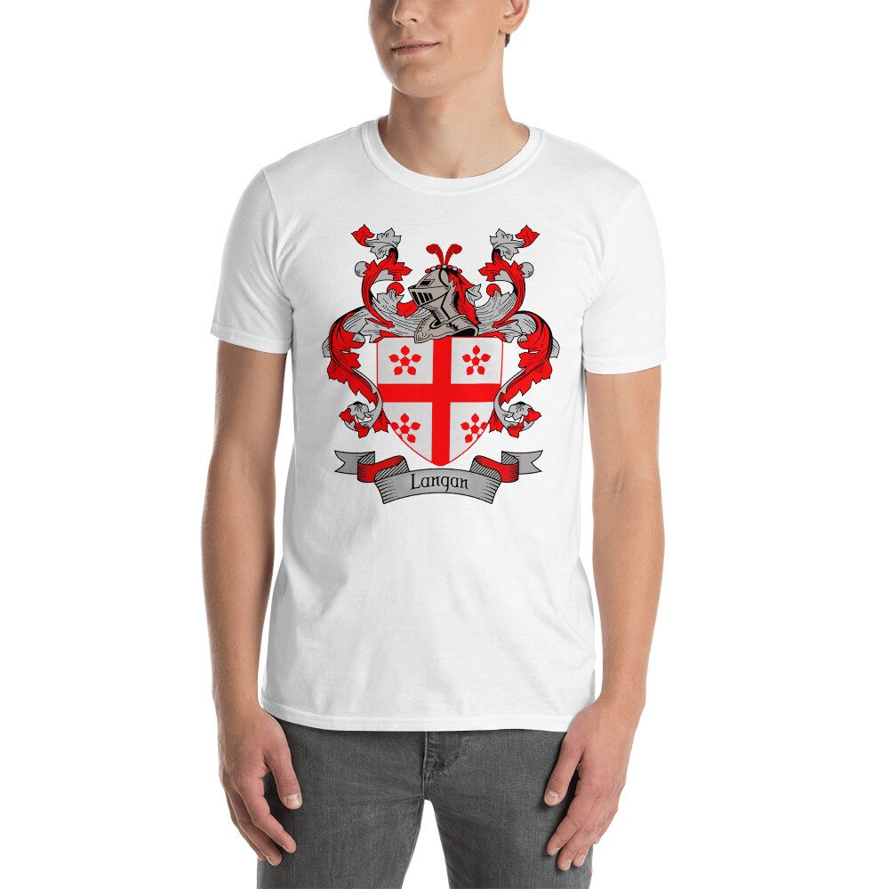 Langan Family Crest T- Shirt, Langan Coat of Arms, Langan Shirt, Langan ...