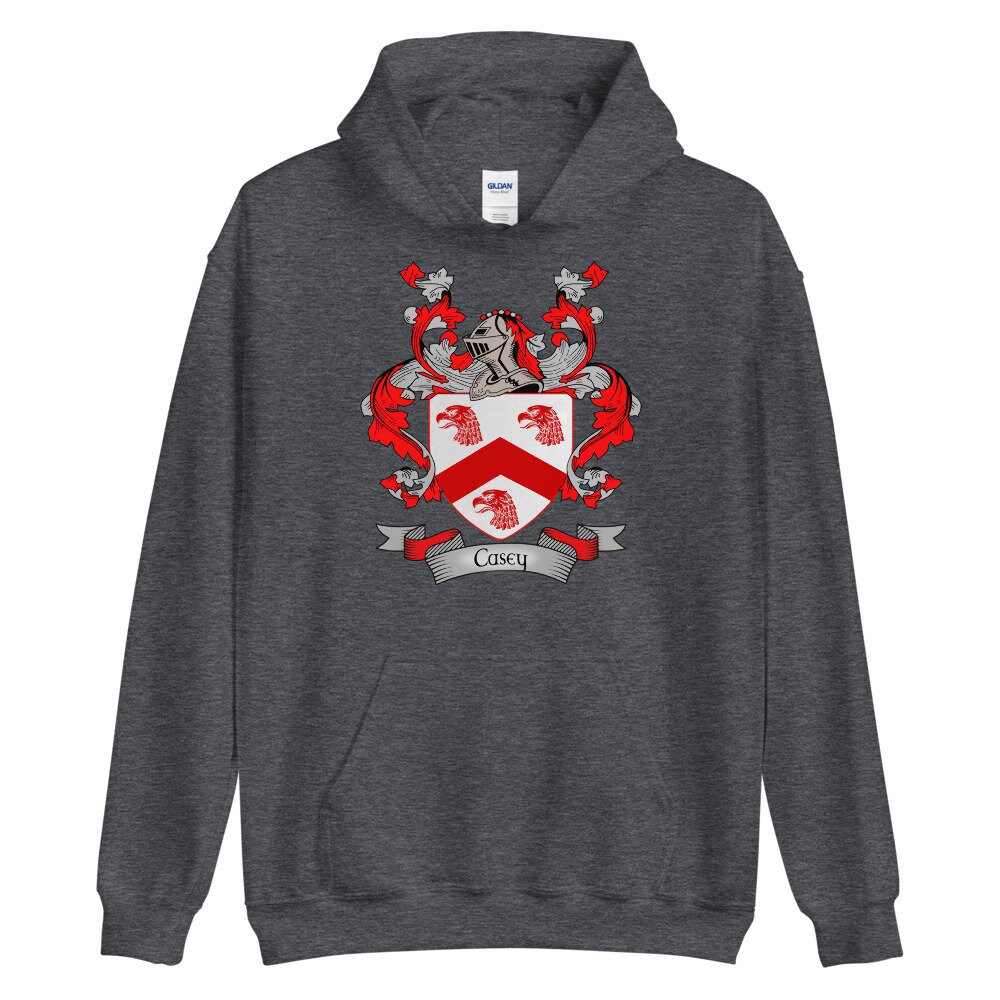 Casey Coat of Arms - Casey Family Crest Hoodie Sweatshirt - Etsy
