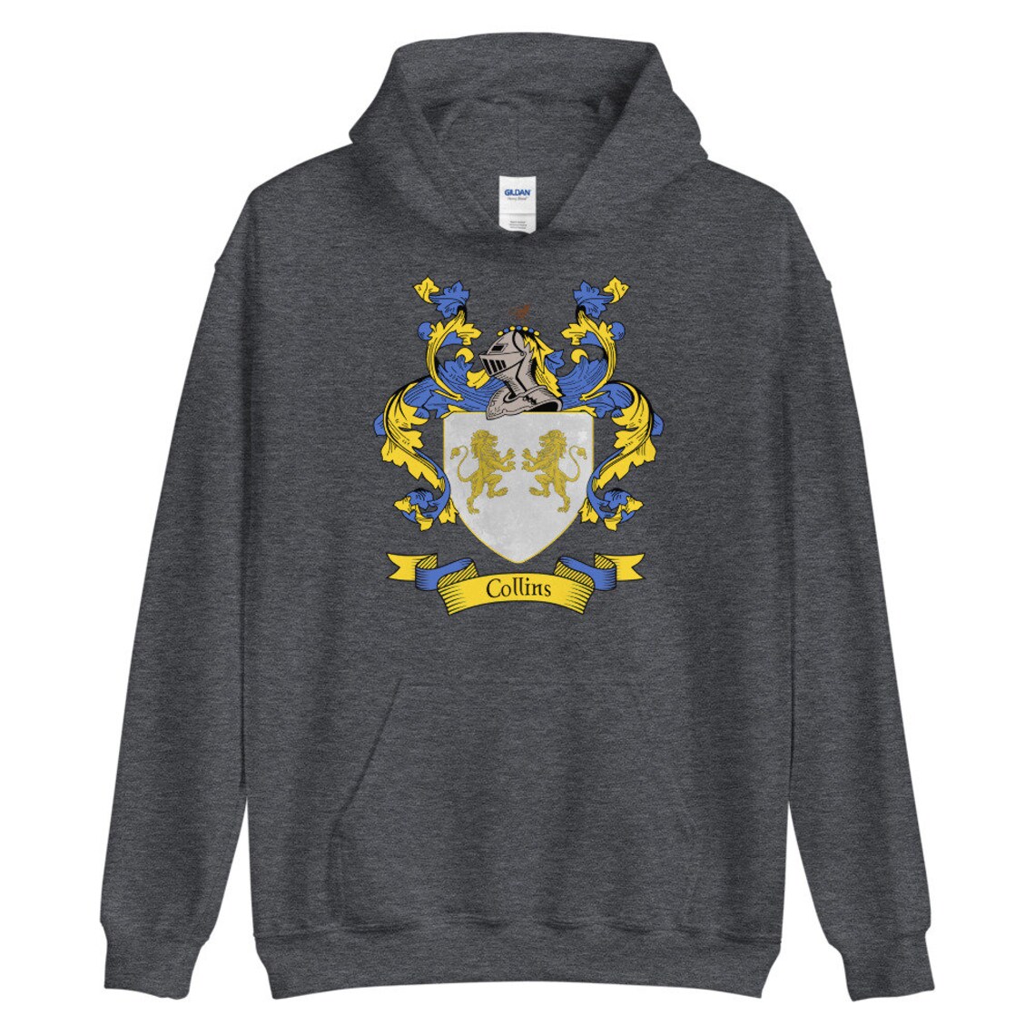Collins Coat of Arms Collins Family Crest Hoodie Sweatshirt - Etsy