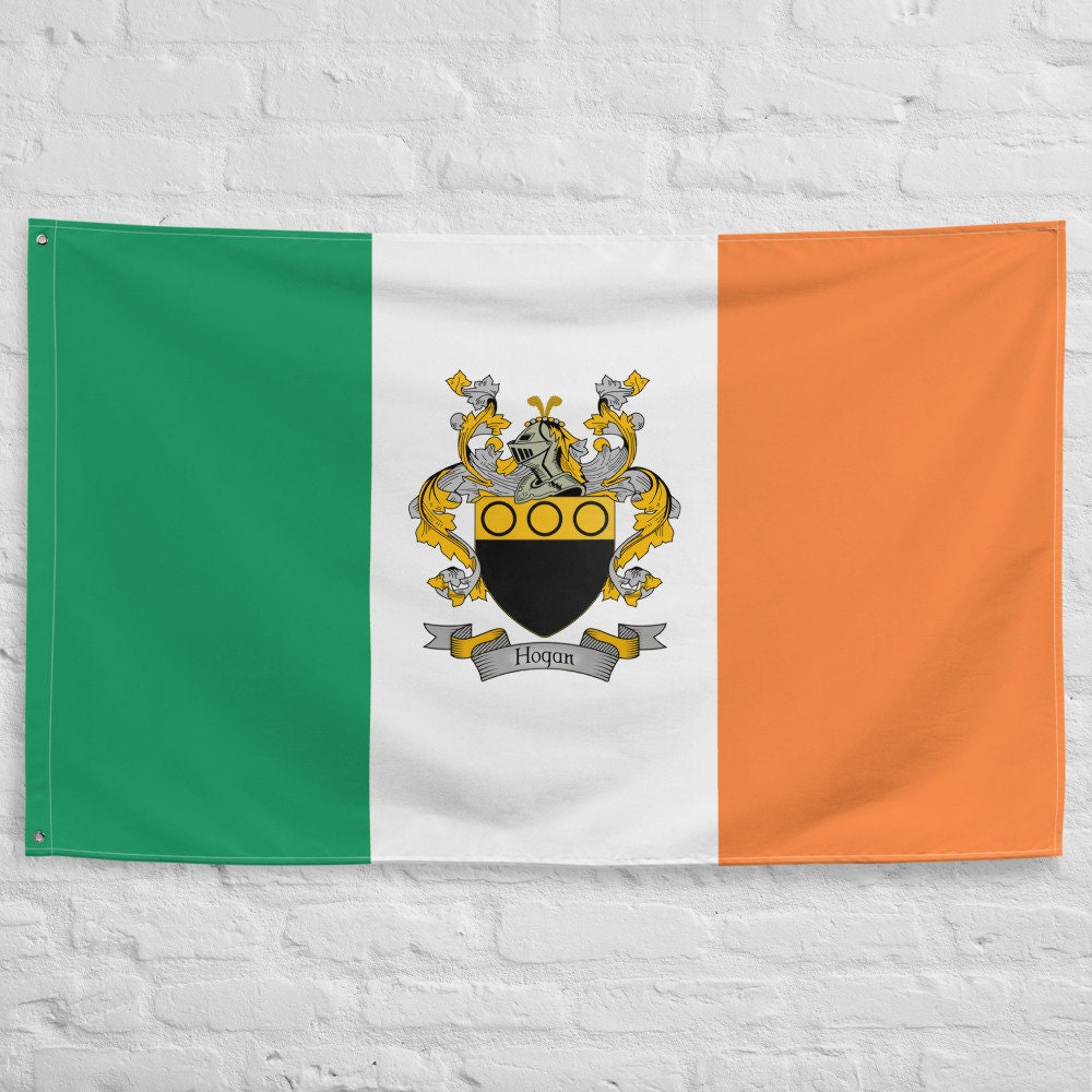 Hogan Irish Coat of Arms Family Crest Ireland Flag | Irish Gifts for ...