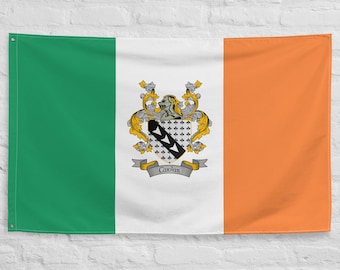 Carolan Irish Coat of Arms Family Crest Ireland Flag Irish - Etsy